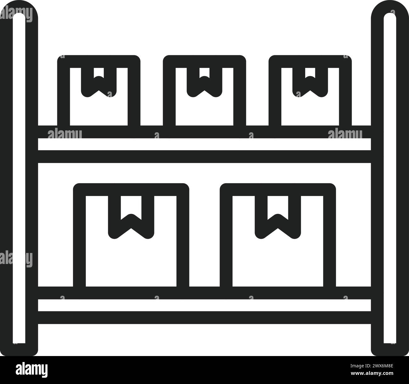 Package Shelves icon vector image. Suitable for mobile application web ...