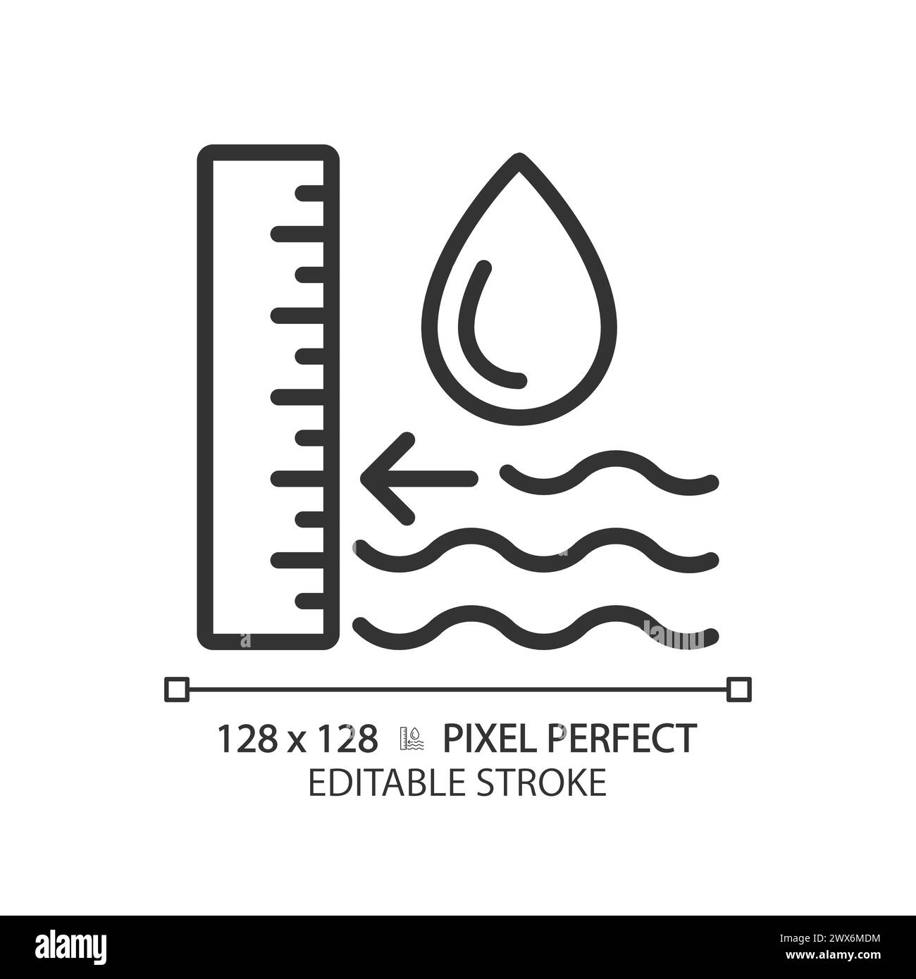 Groundwater level linear icon Stock Vector Image & Art - Alamy