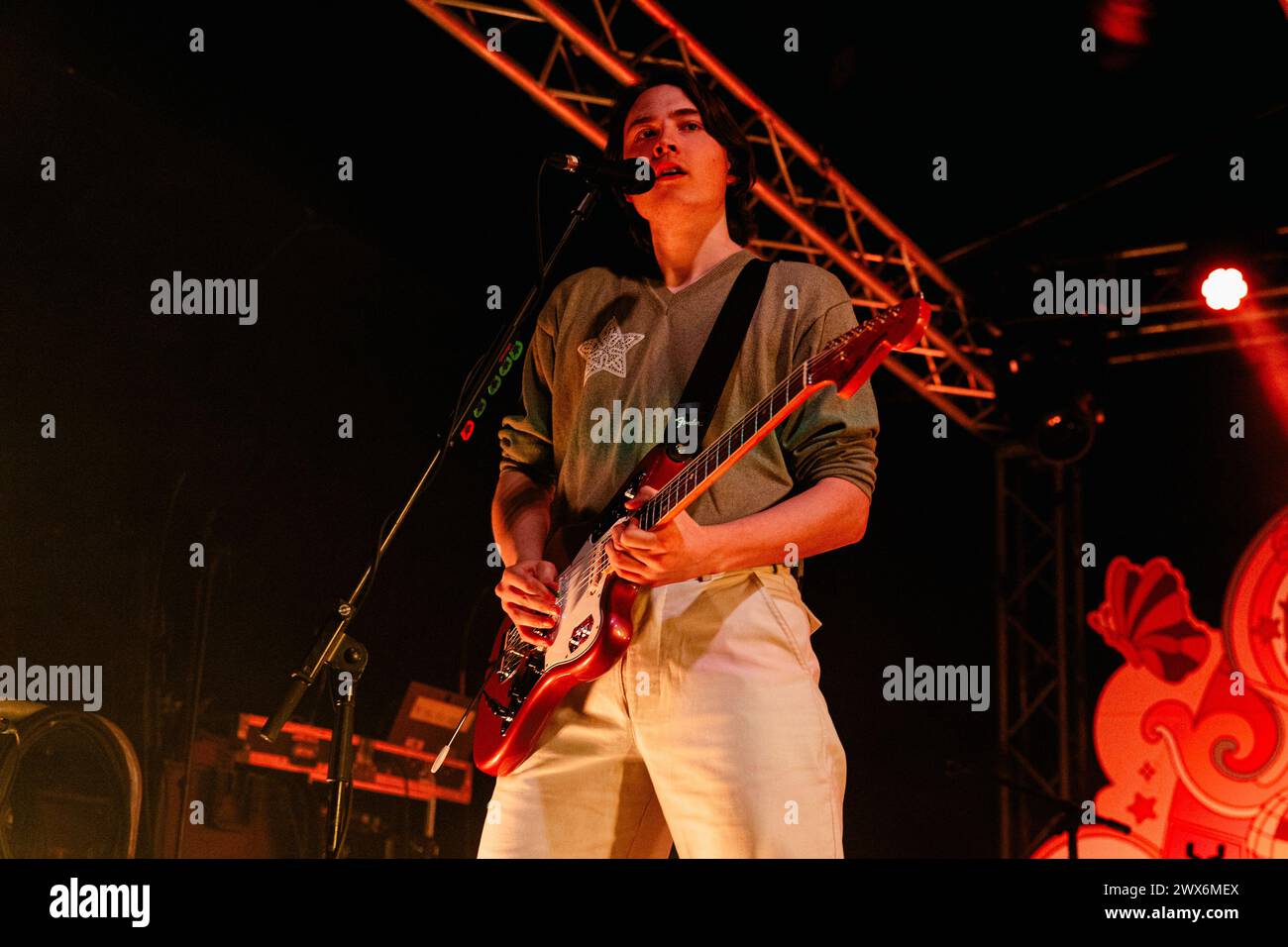 Milano, Italy. 27th Mar, 2024. Kris Guštin of Slovenian indie rock band ...