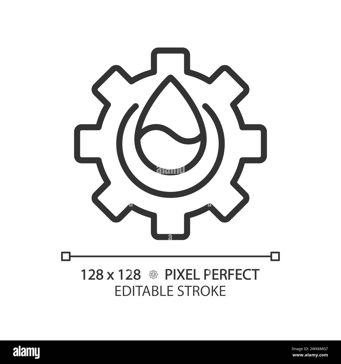 Water industry linear icon Stock Vector Image & Art - Alamy