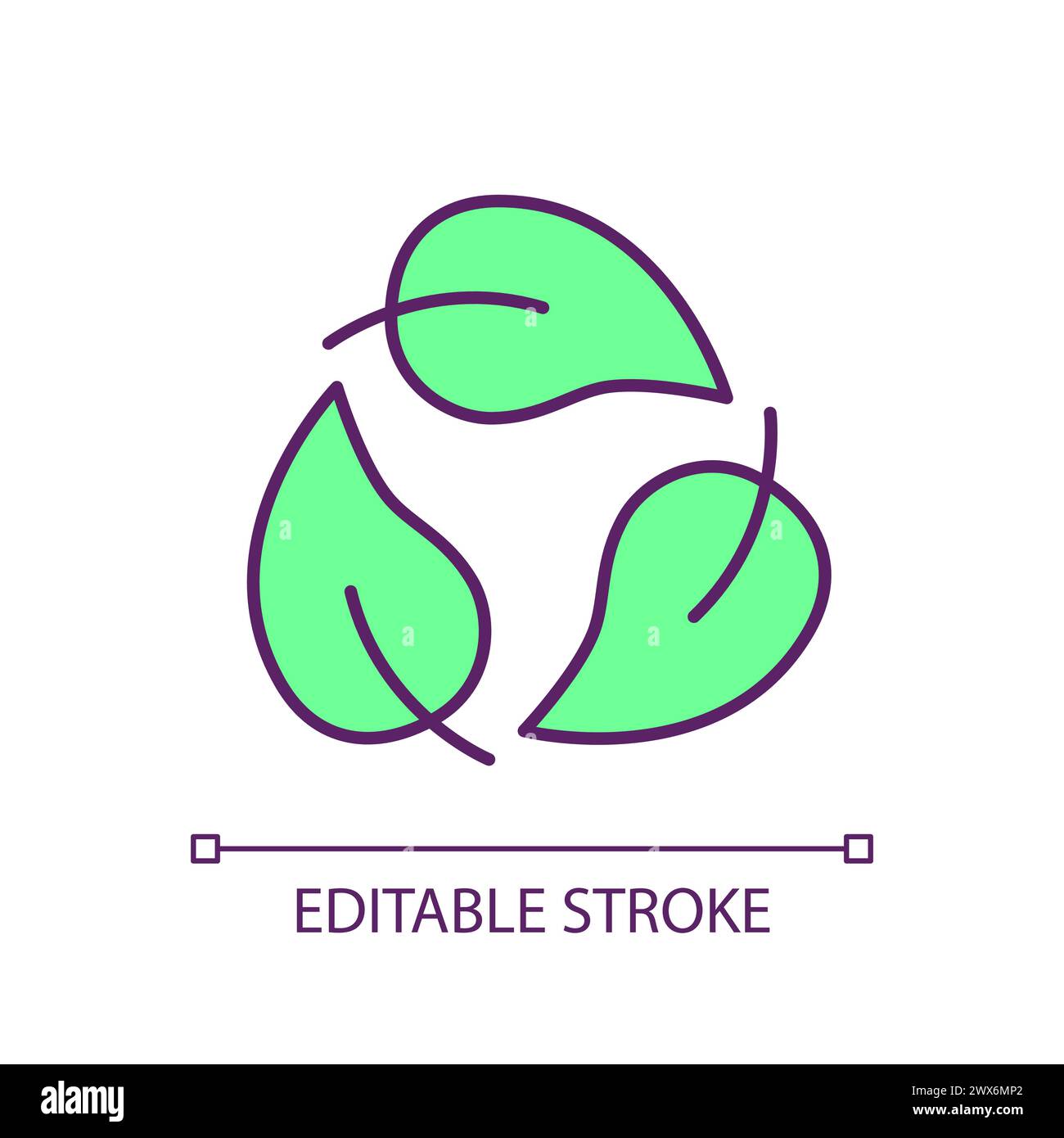 Biodegradable materials green RGB color icon Stock Vector Image & Art ...