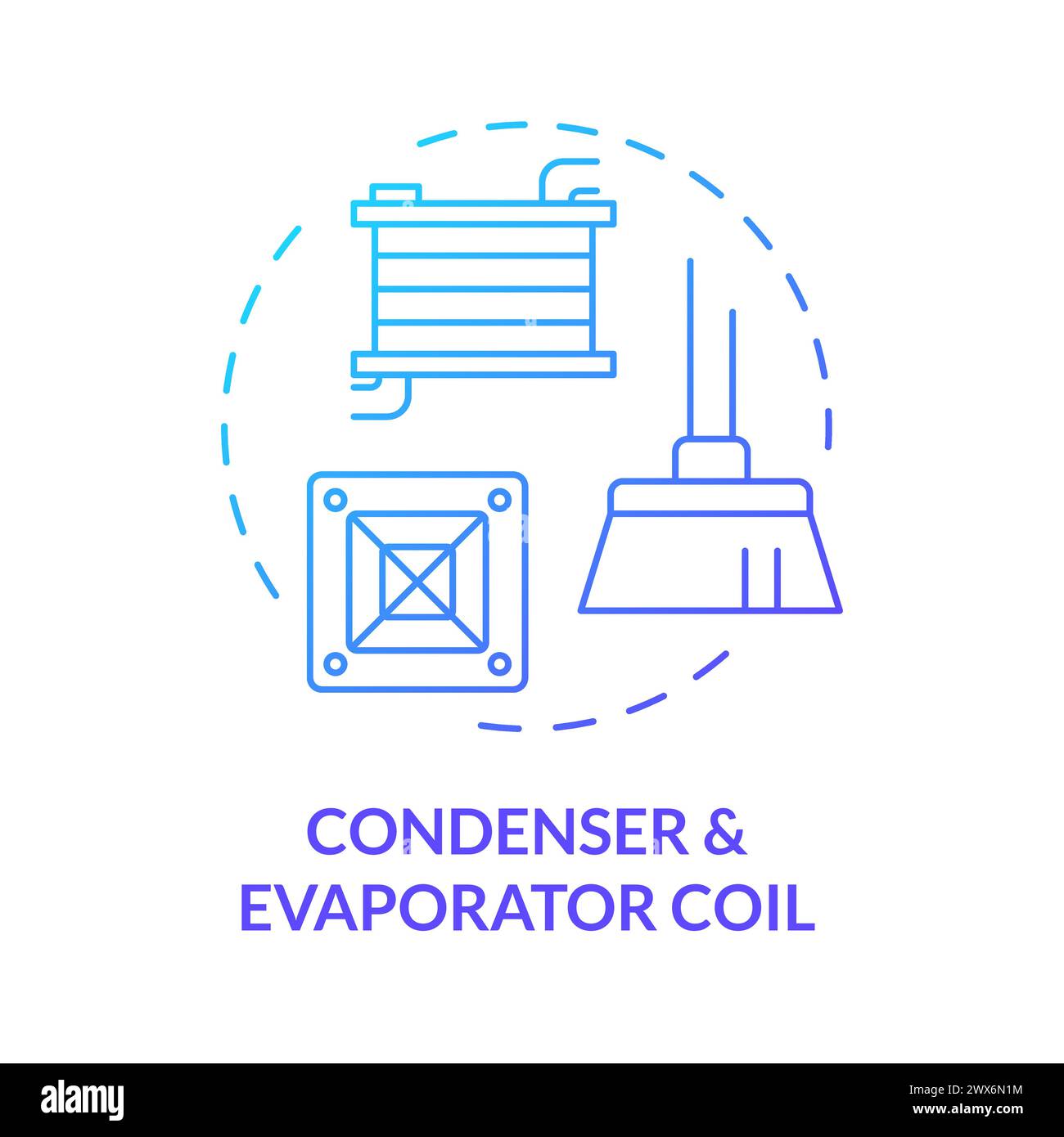 Condenser coil icon vector Stock Vector Images - Alamy