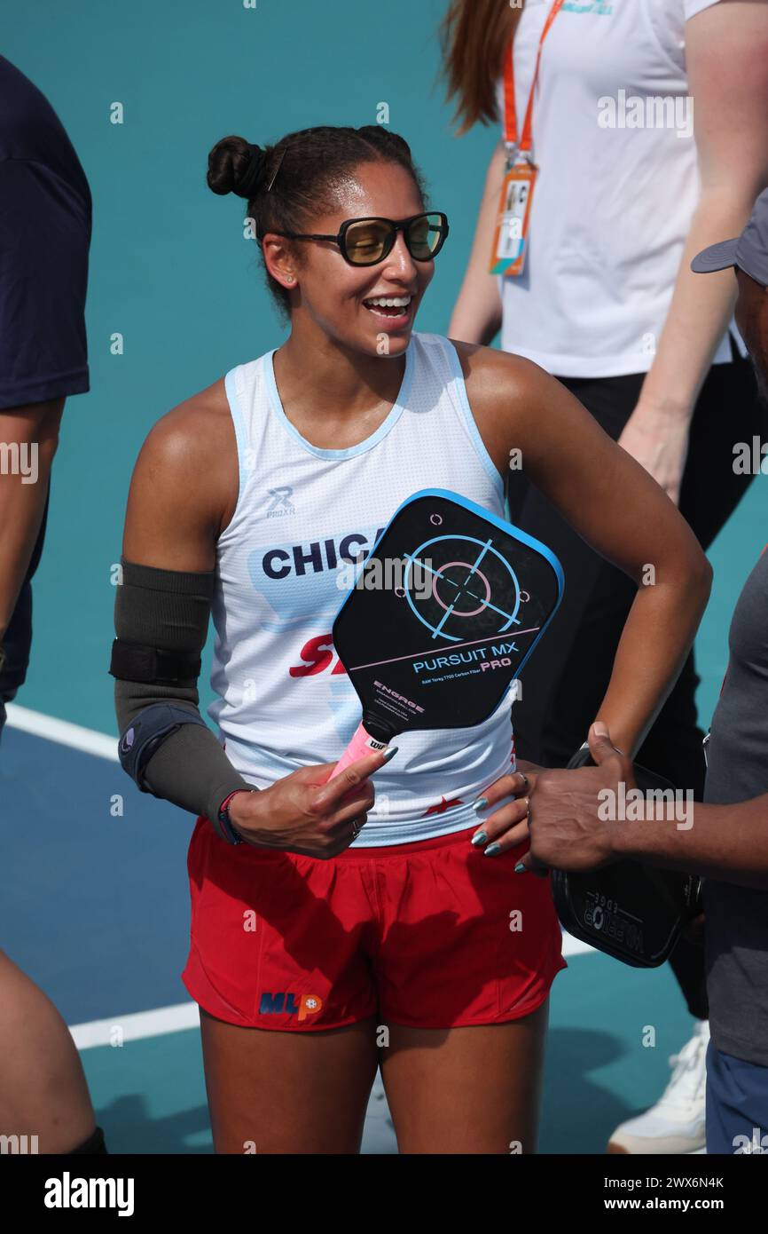 Miami Gardens, Florida, USA. 27th Mar, 2024. Jessie Irvine attends the Major League Pickleball ...