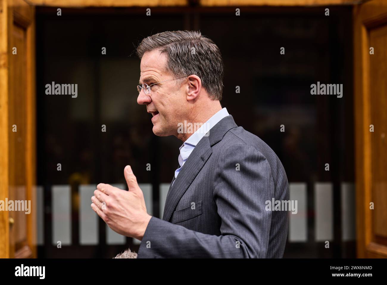 THE HAGUE - Outgoing Prime Minister Mark Rutte arrives at the Binnenhof ...