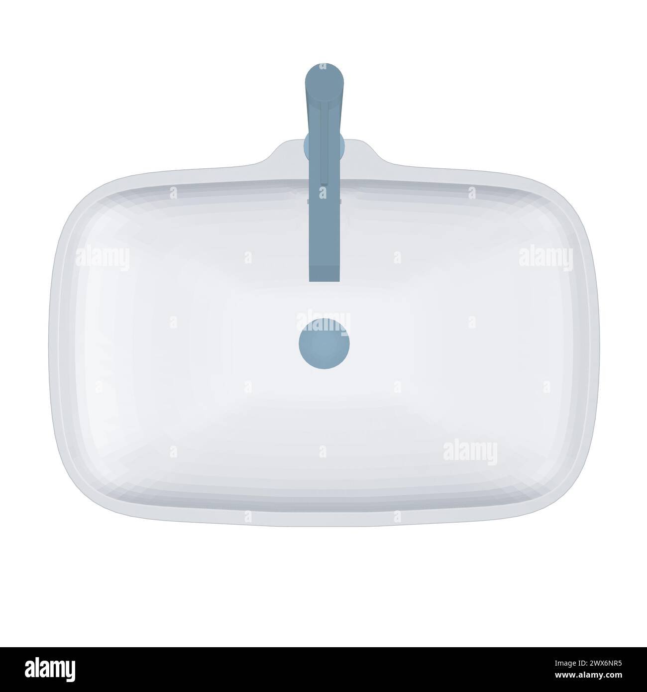 Polygonal model Bathroom sink with tap drawing on white isolated ...