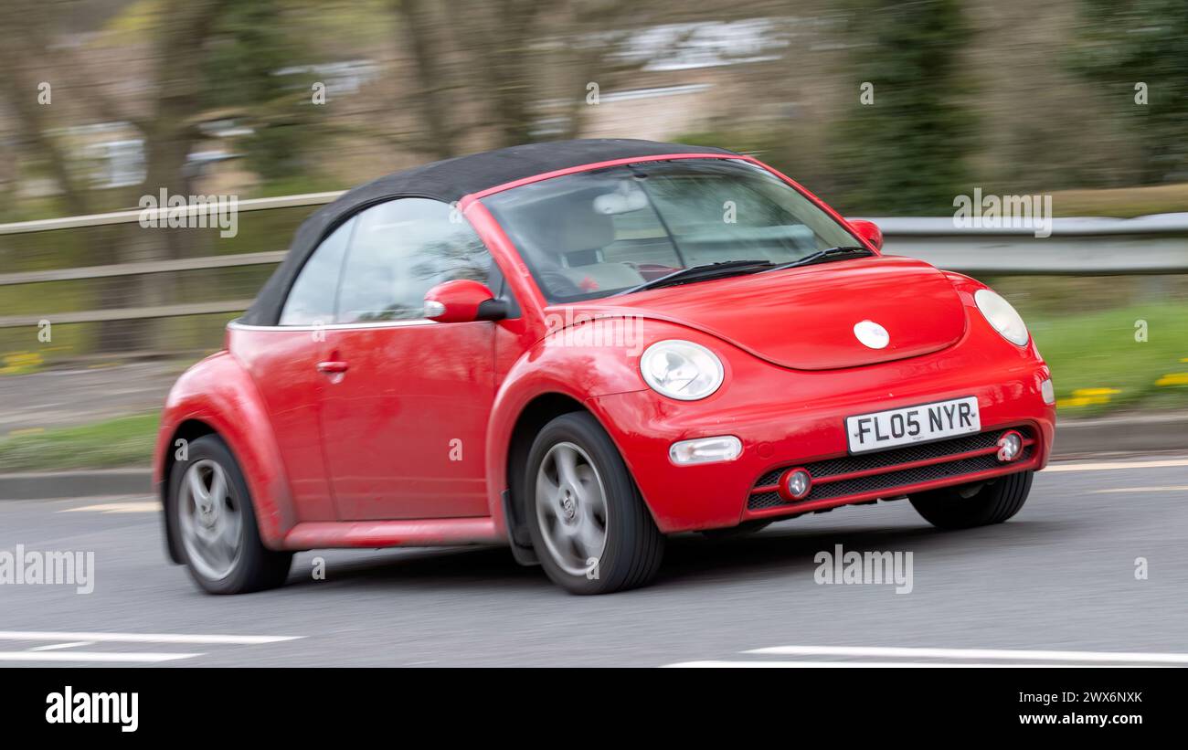 Milton Keynes,UK-Mar 26th 2024: 2005 red diesel engine Volkswagen ...