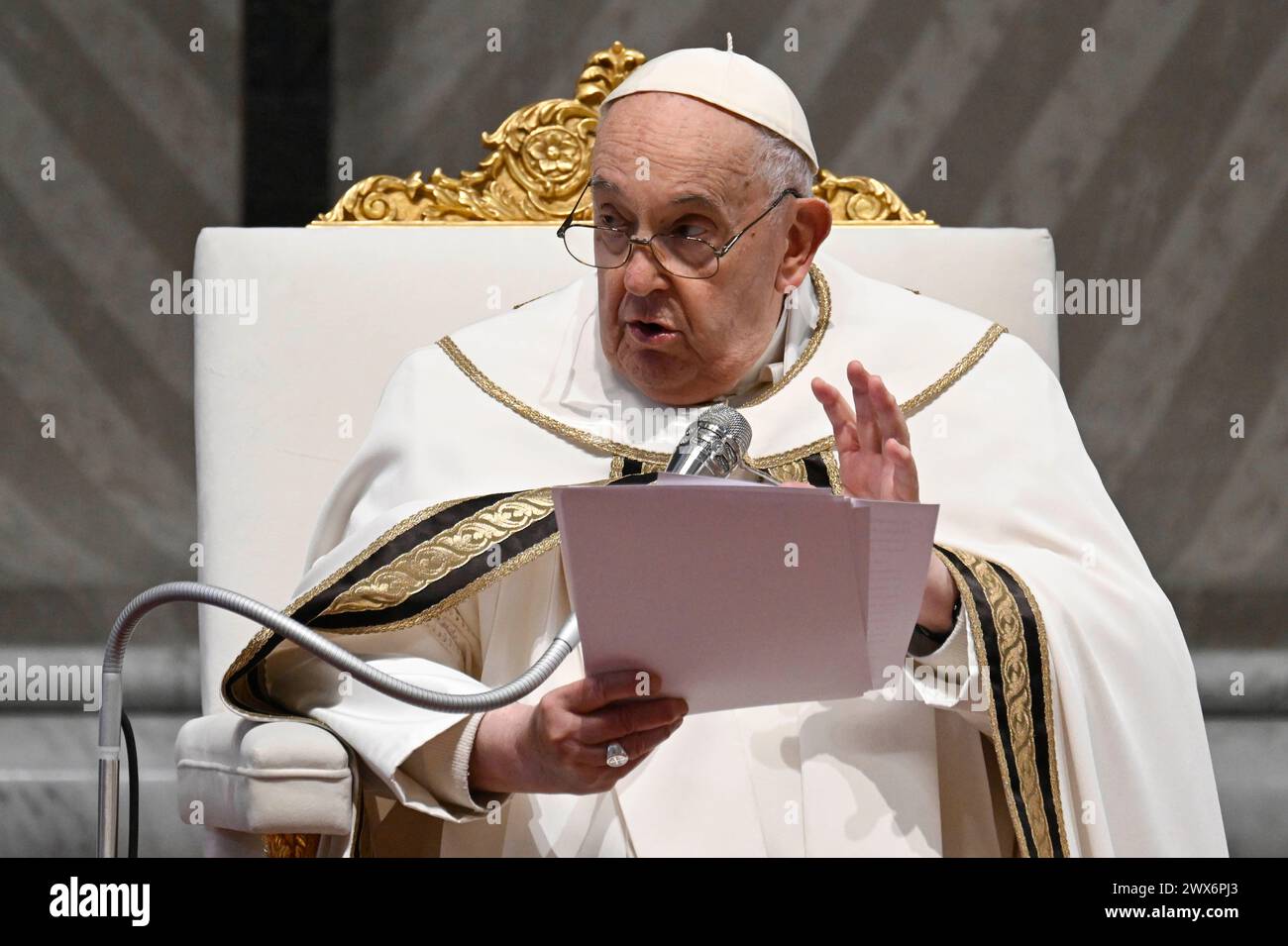 Vatican, Vatican. 28th Mar, 2024. Italy, Rome, Vatican, 2024/3/28.Pope ...