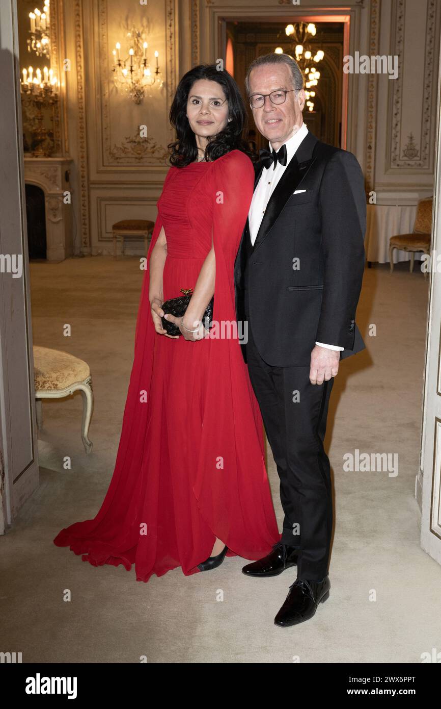 Paris, France. 23rd Mar, 2024. Cyrille Boulay with Baroness Karima de ...