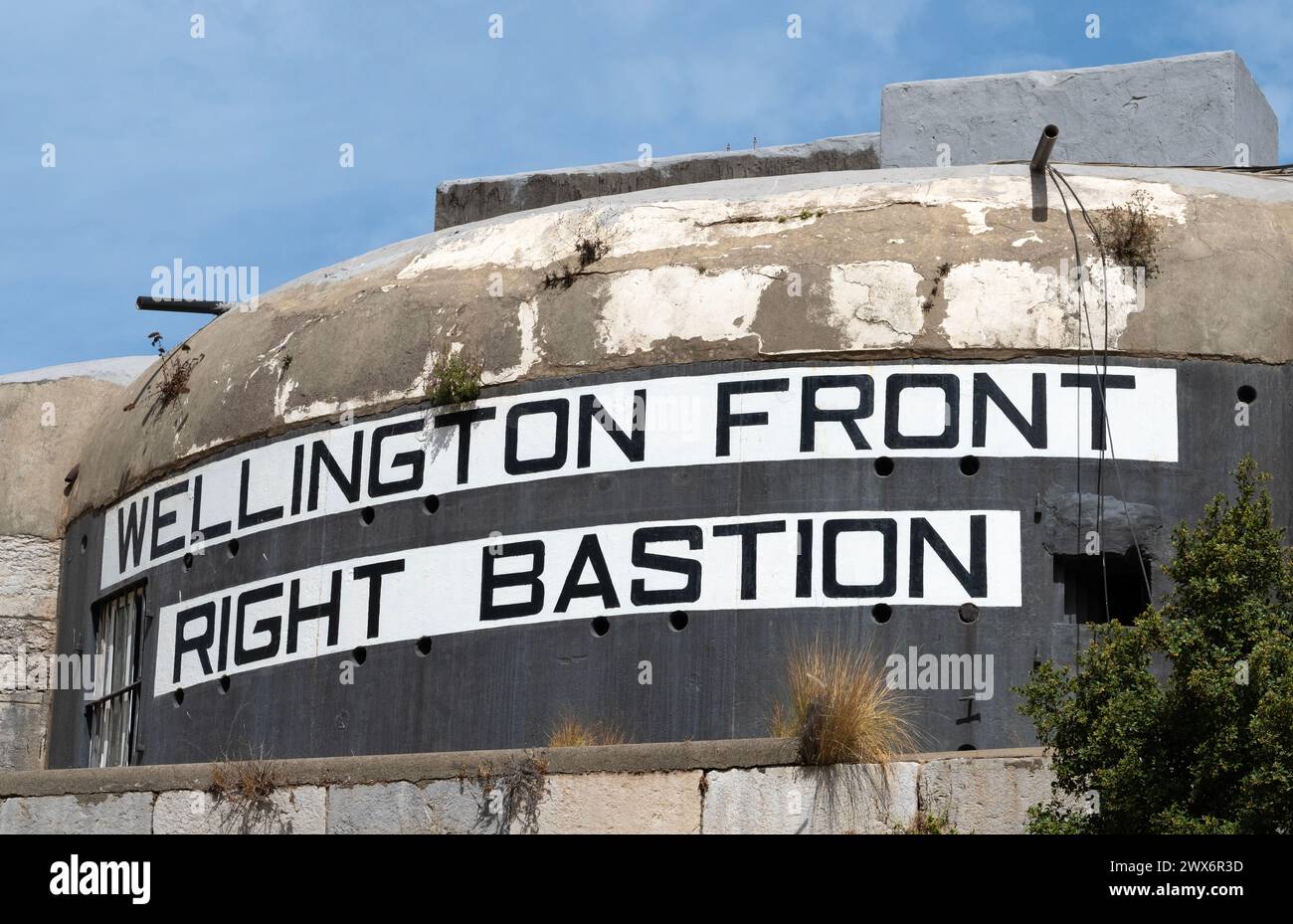 Low angle view of the Wellington Front Right Bastion casemates at ...