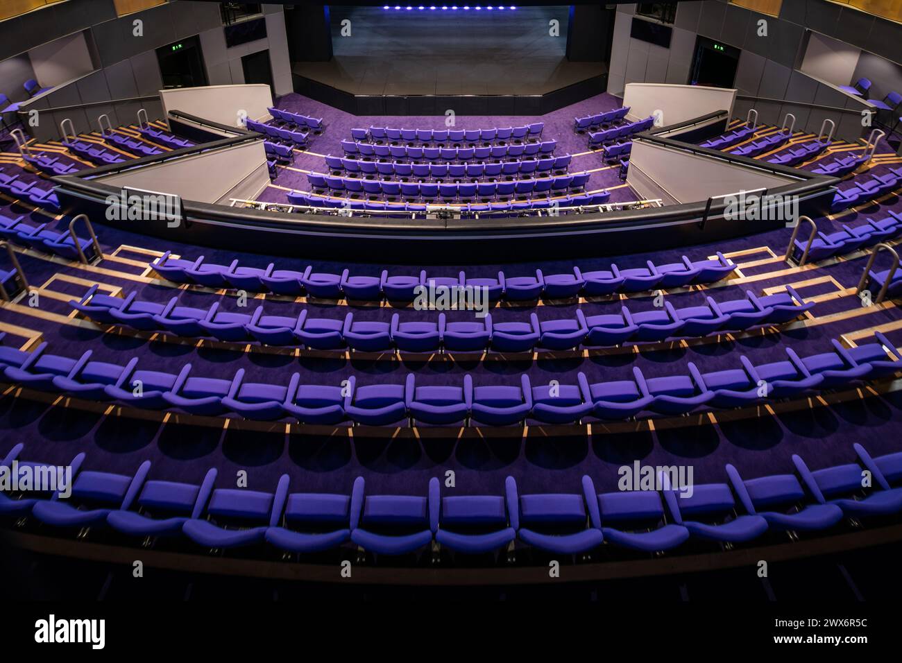 A view of the Brindley Theatre, Runcorn, UK from the back towards the ...