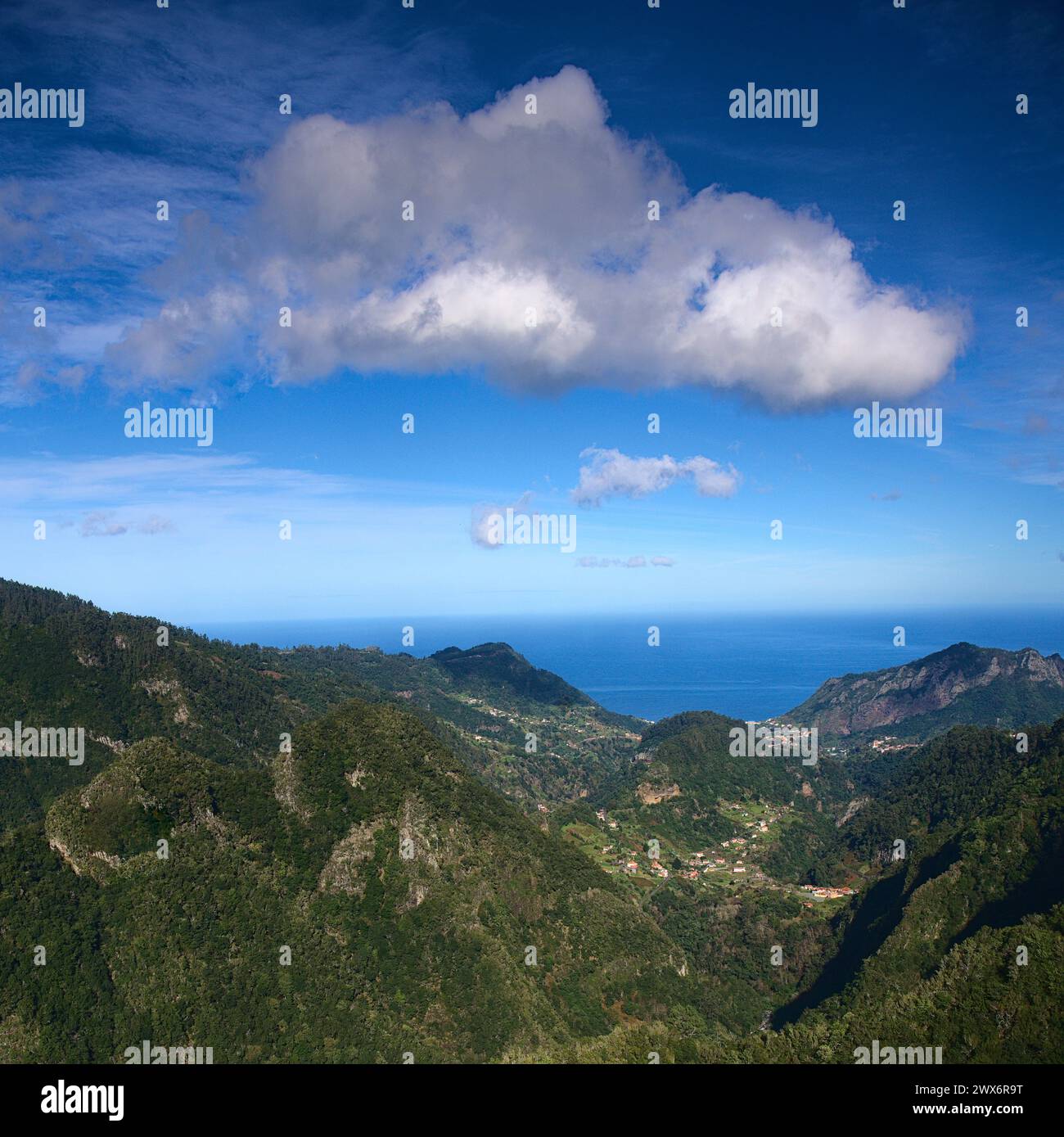 The panoramic view from the Madeira mountains Stock Photo - Alamy