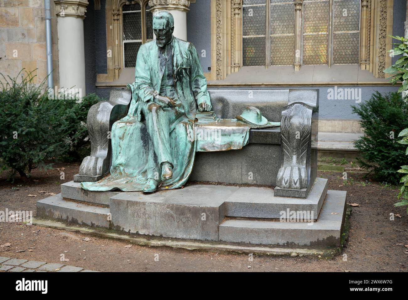 Statue of Sándor Károlyi at Vajdahunyad Castle in City Park Stock Photo ...