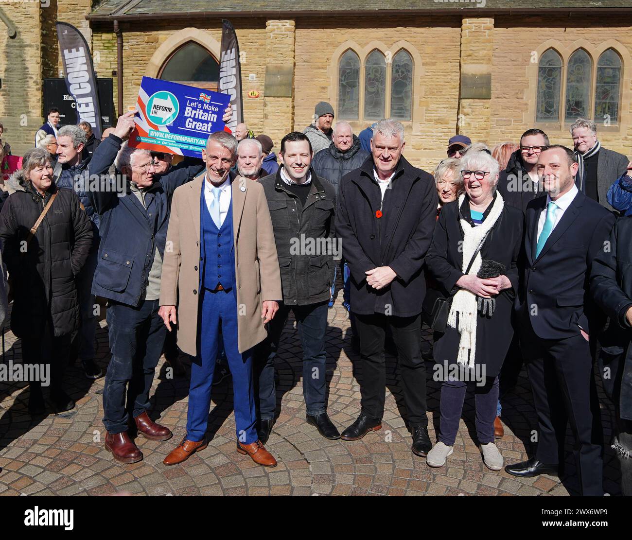 Lee Anderson (centre right) and Mark Butcher (centre left), the newly ...