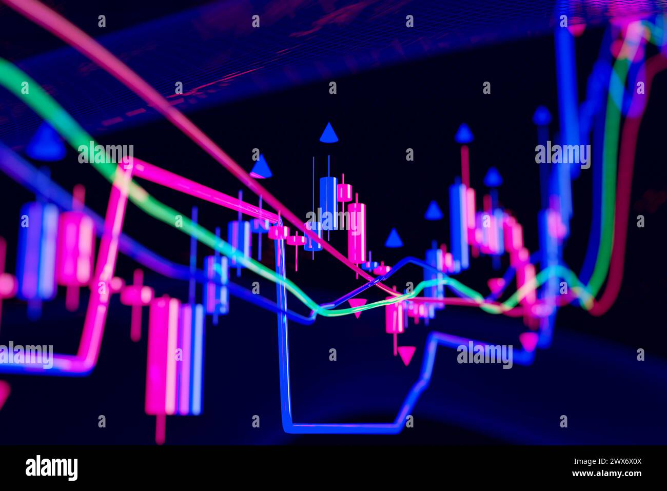 Candlestick chart 3d hi-res stock photography and images - Alamy