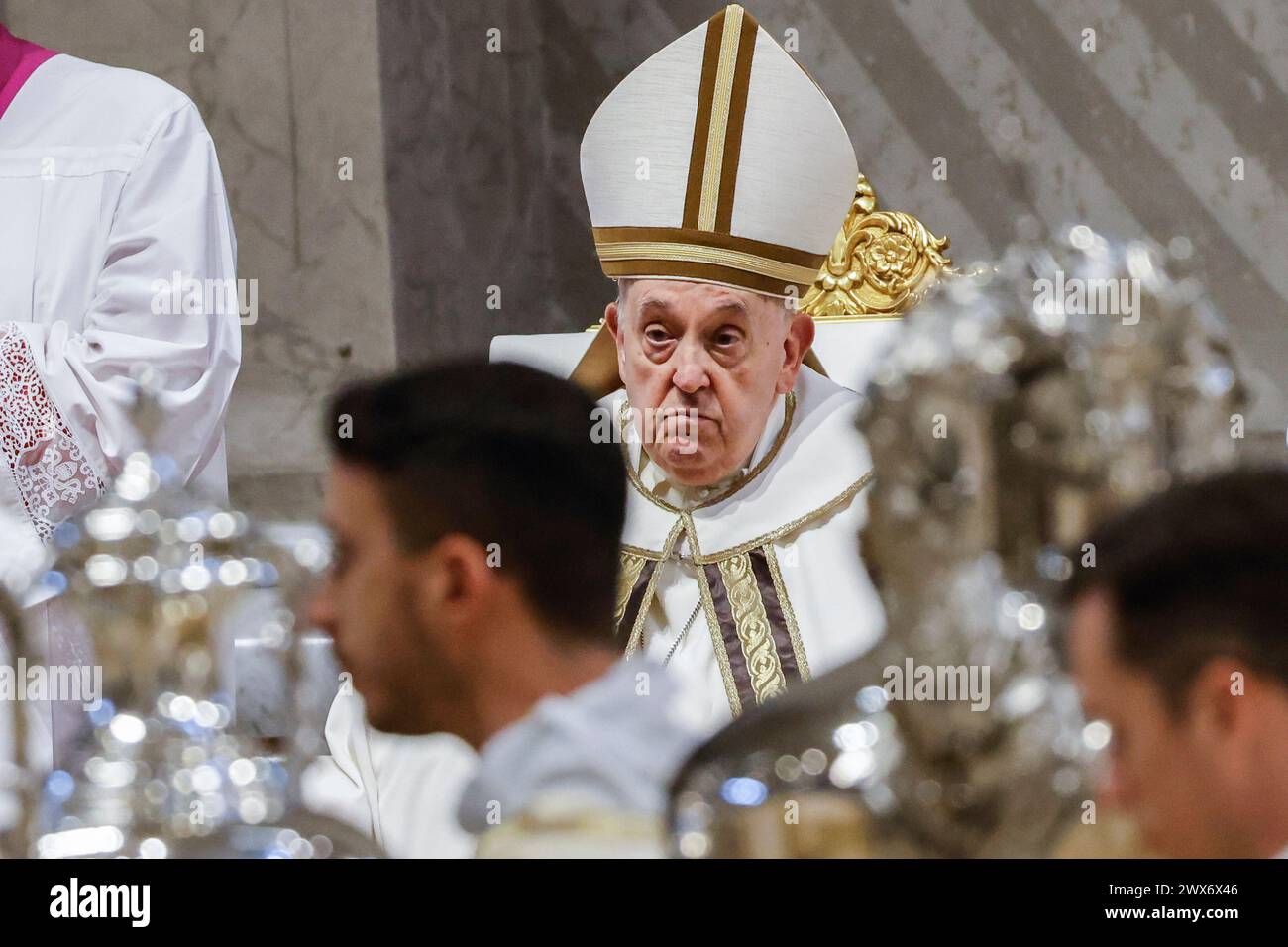 Vatican City, Vatican. 28th Mar, 2024. Pope Francis celebrates the Holy ...
