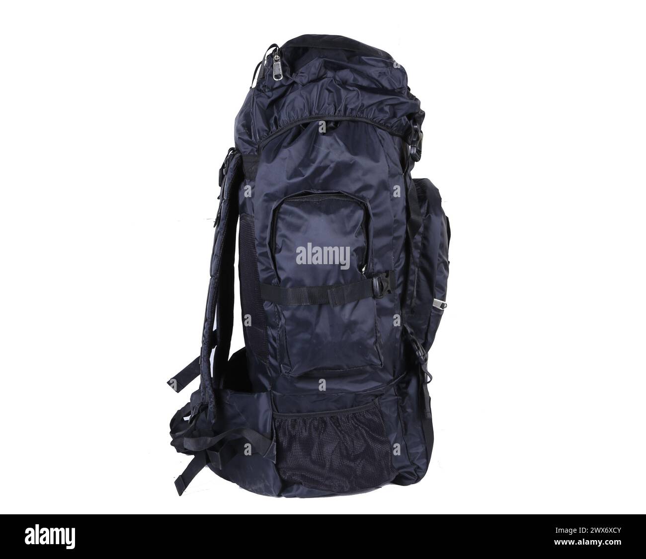 trendy and stylish tracking backpack isolated on white background Stock ...