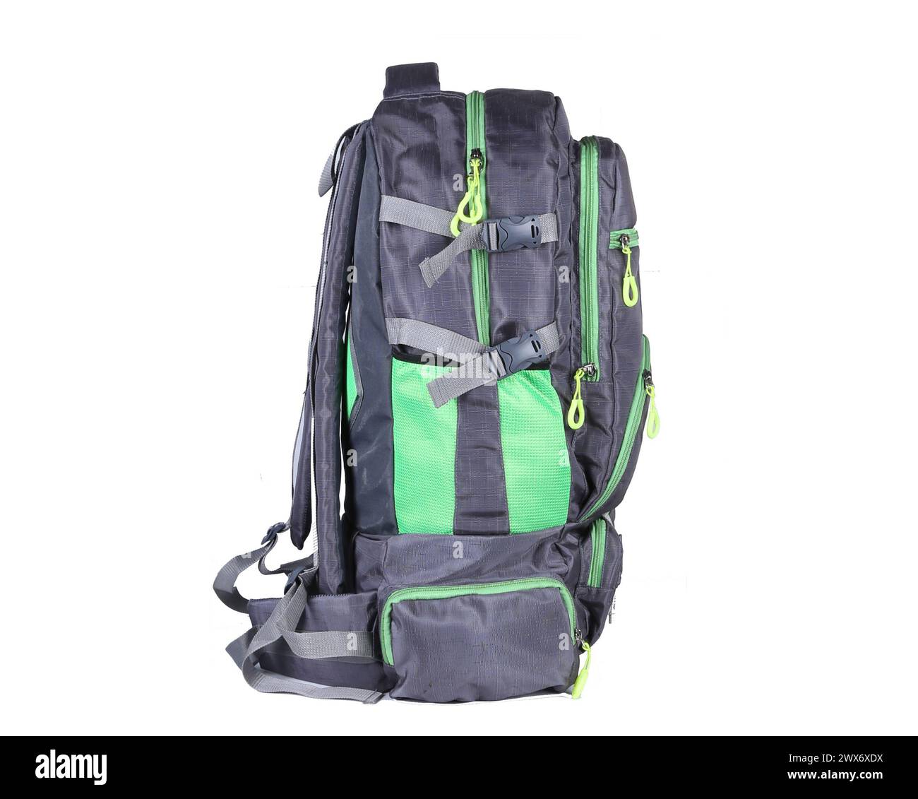 trendy and stylish tracking backpack isolated on white background Stock ...