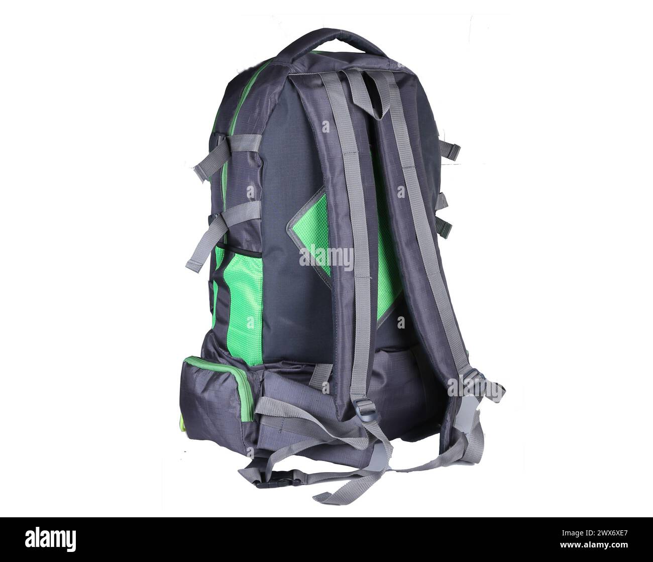 trendy and stylish tracking backpack isolated on white background Stock ...