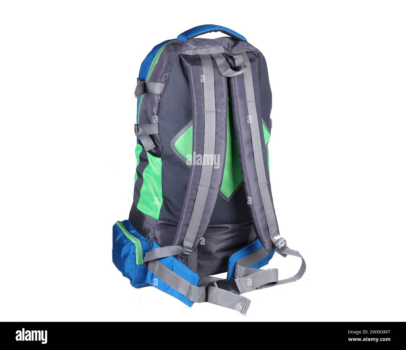 trendy and stylish tracking backpack isolated on white background Stock ...