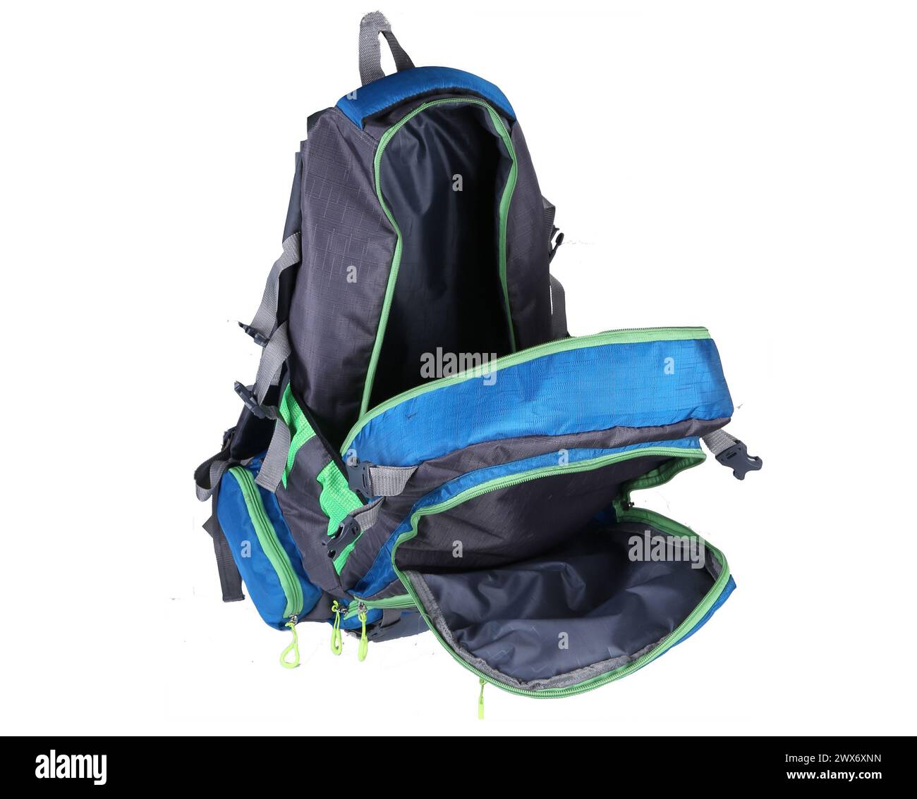 trendy and stylish tracking backpack isolated on white background Stock ...