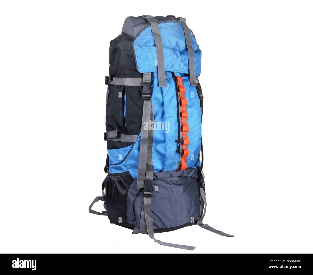 trendy and stylish tracking backpack isolated on white background Stock ...