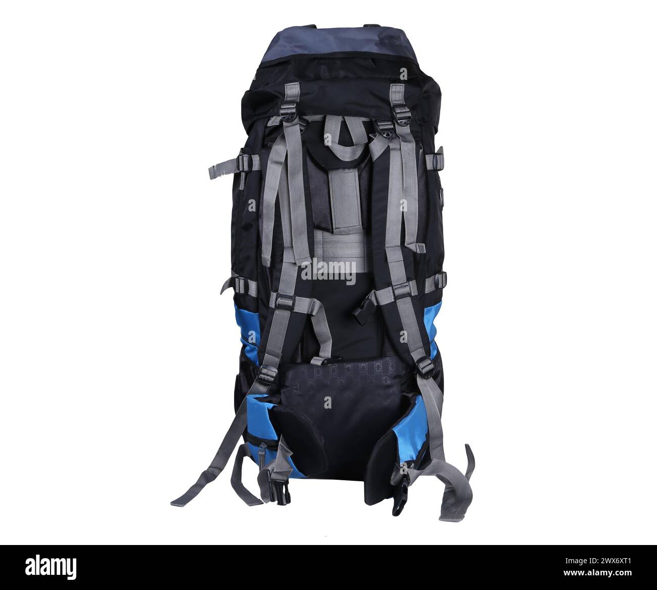 trendy and stylish tracking backpack isolated on white background Stock ...