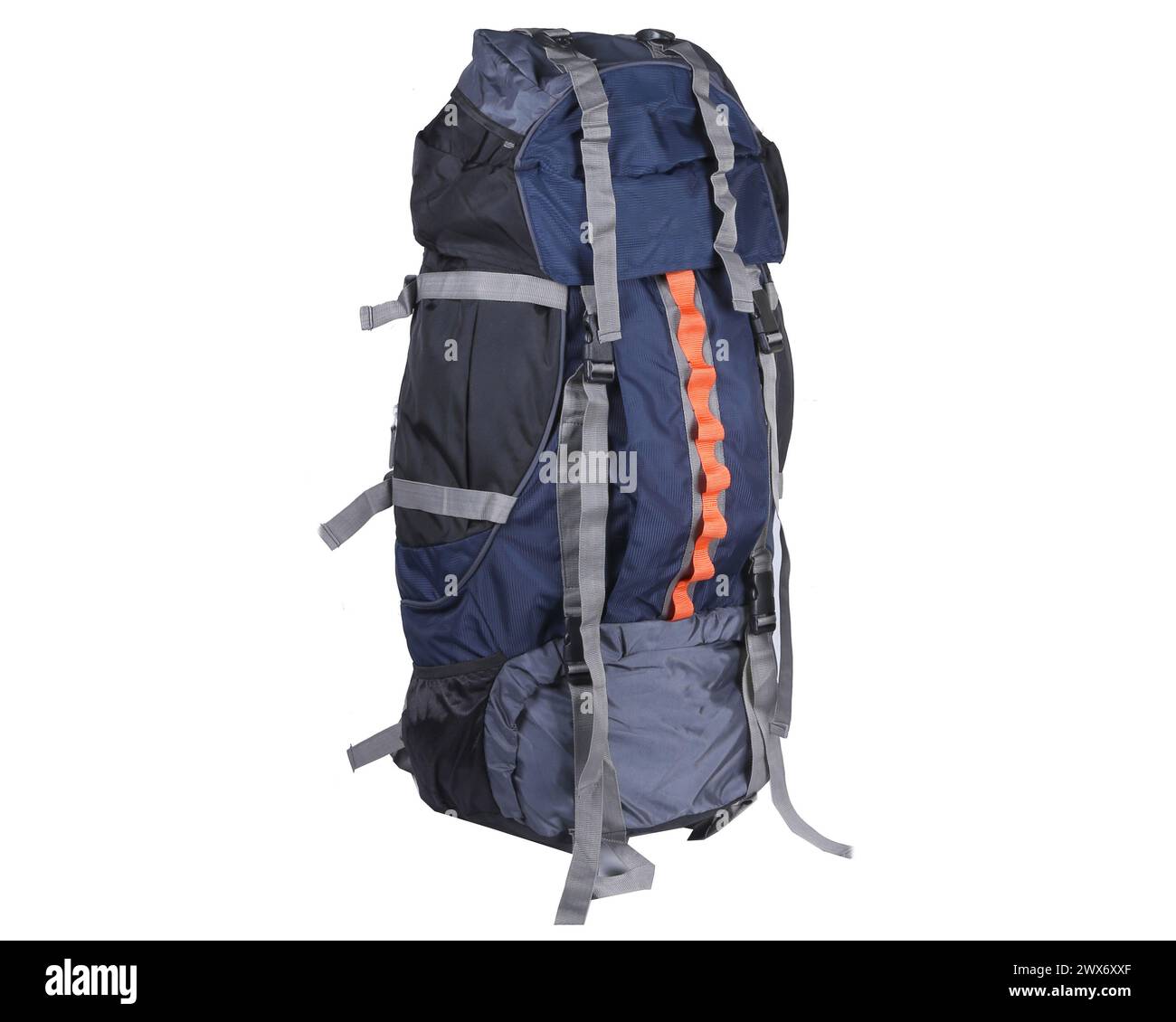 trendy and stylish tracking backpack isolated on white background Stock ...