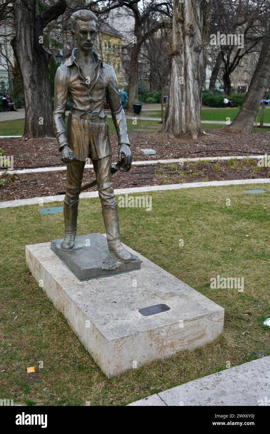 Statue of Sándor Petőfi, Hungarian poet and liberal revolutionary, in ...