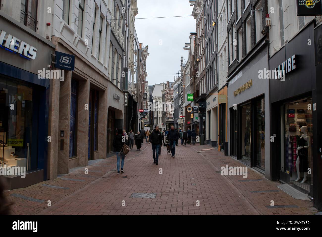 View On The Kalverstraat Street At Amsterdam The Netherlands 21-3-2024 ...