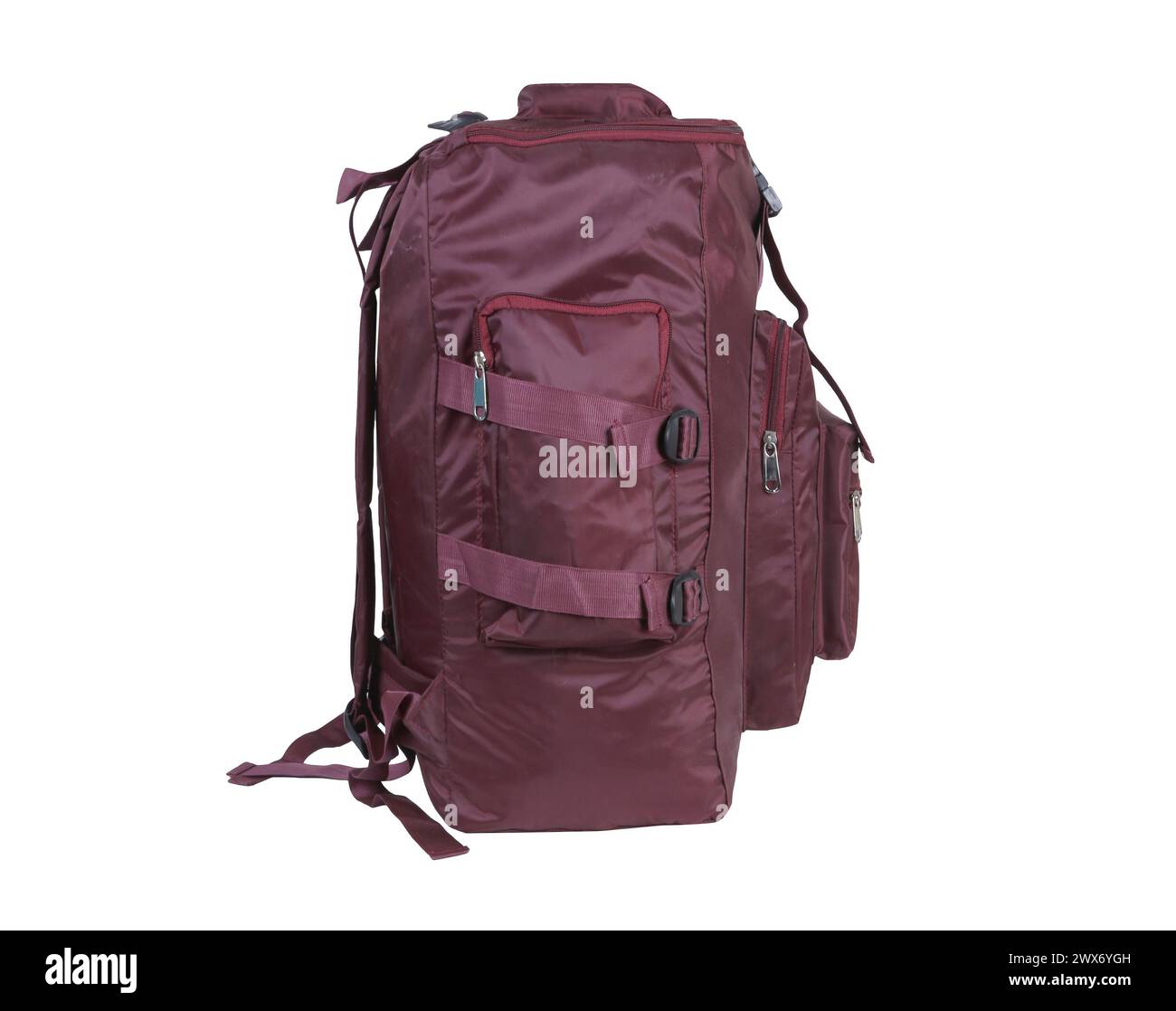 trendy and stylish tracking backpack isolated on white background Stock ...