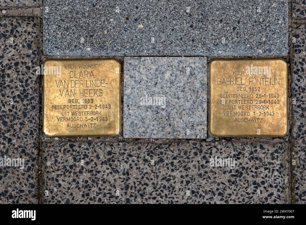 Stolperstein Memorial Stone From Clara Van Der Linde Van Heeks And ...