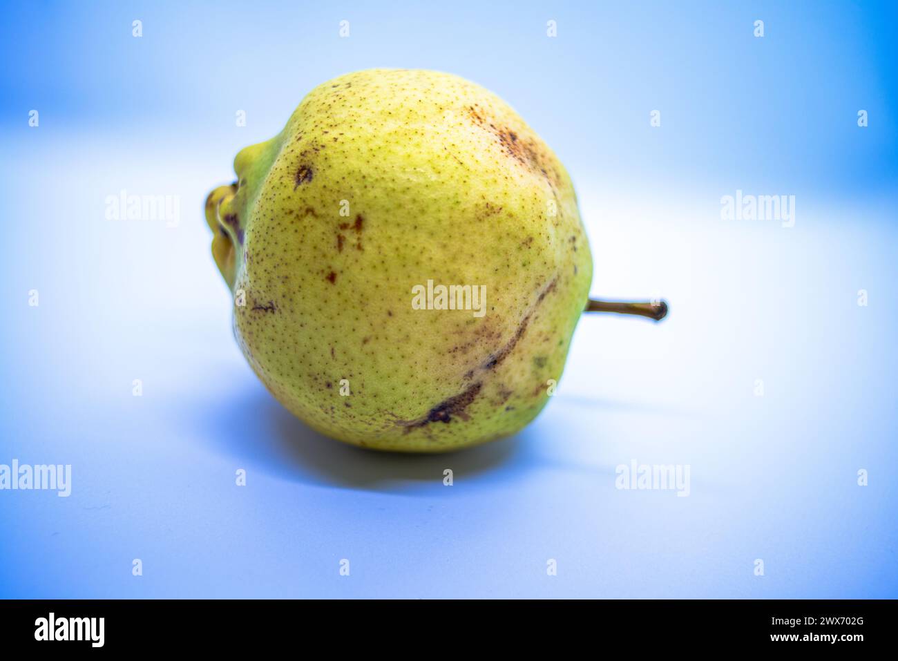 A pear-whitebackground showcases a ripe, juicy pear, bursting with ...