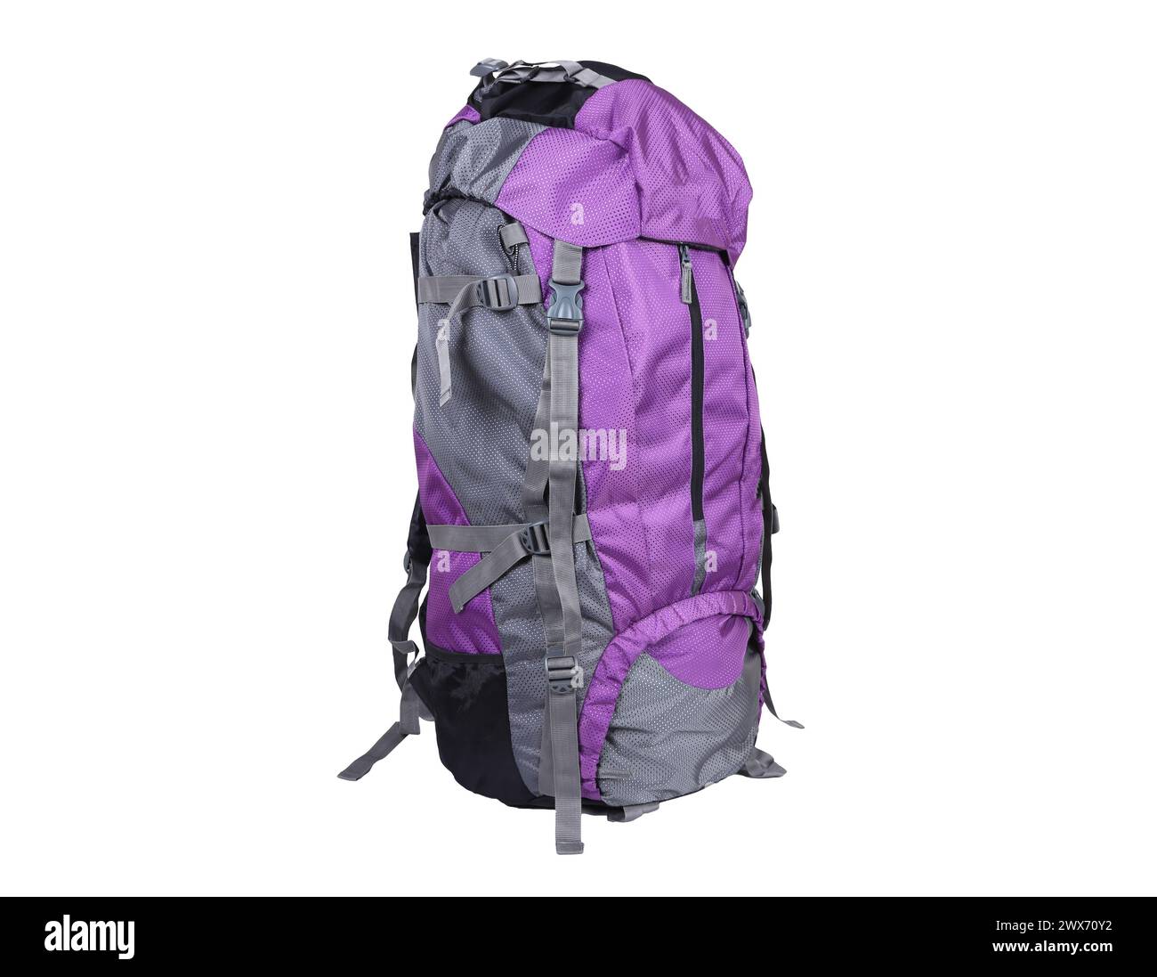 trendy and stylish tracking backpack isolated on white background Stock ...