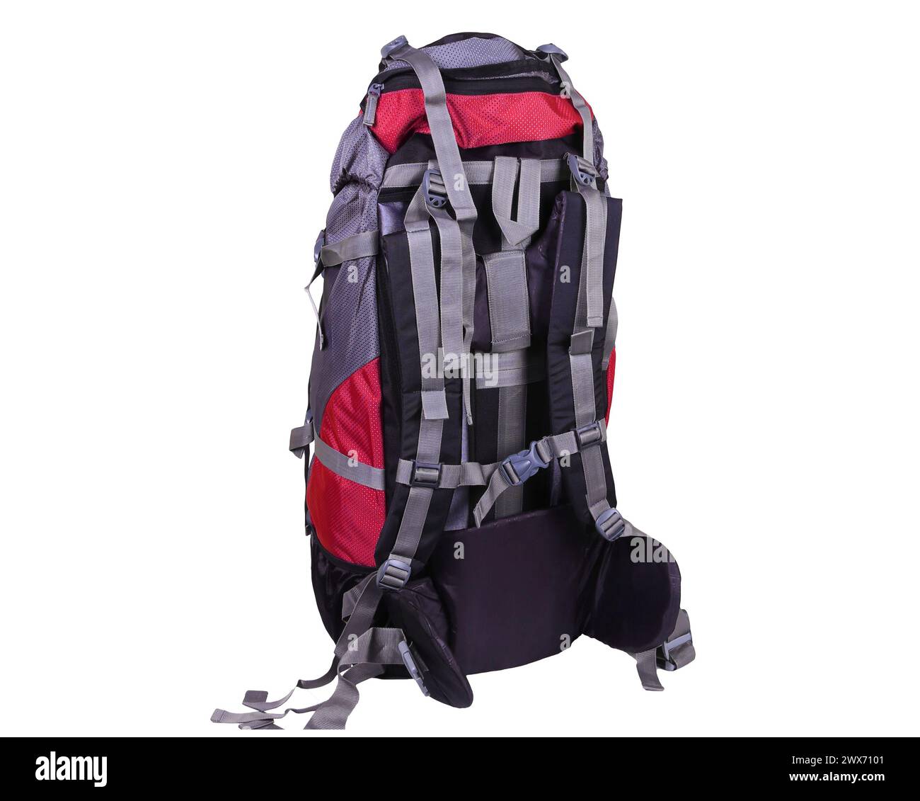 trendy and stylish tracking backpack isolated on white background Stock ...