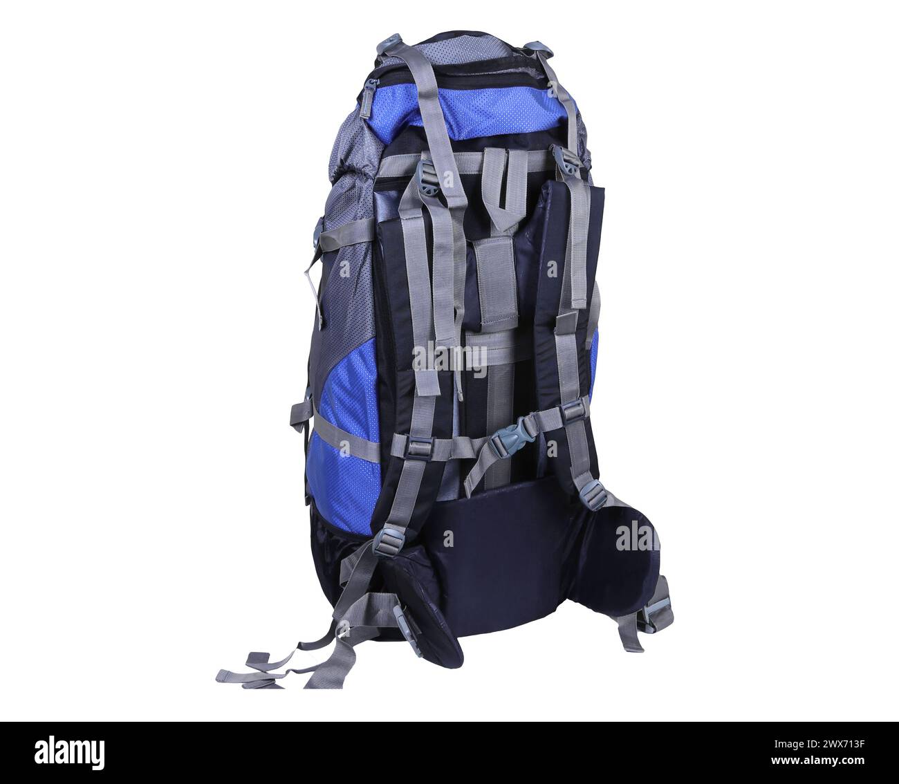 trendy and stylish tracking backpack isolated on white background Stock ...