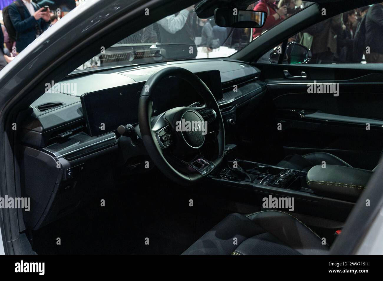 Interior design of KIA K5 GT 2025 on display during International Auto ...