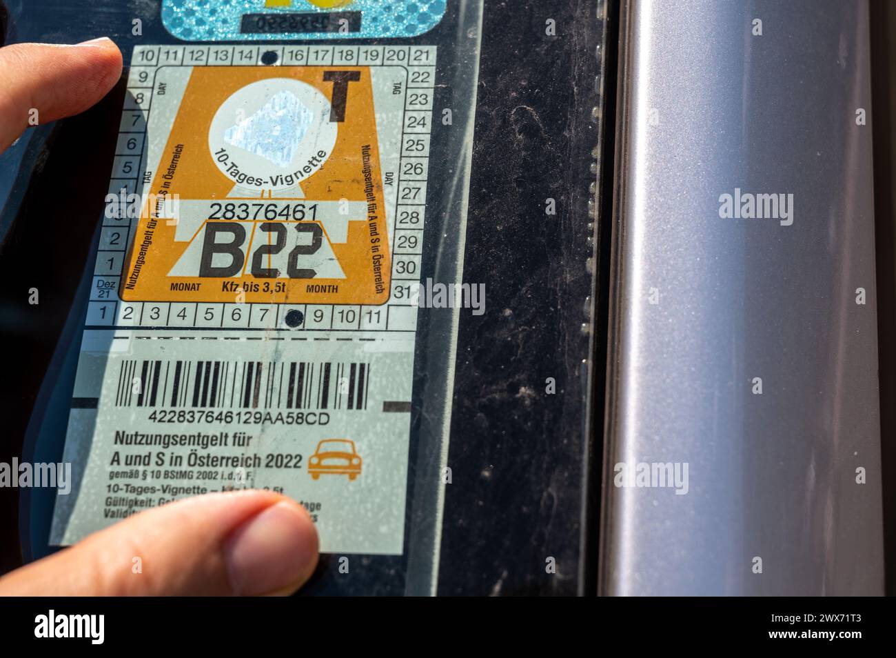 Physical toll sticker hi-res stock photography and images - Alamy