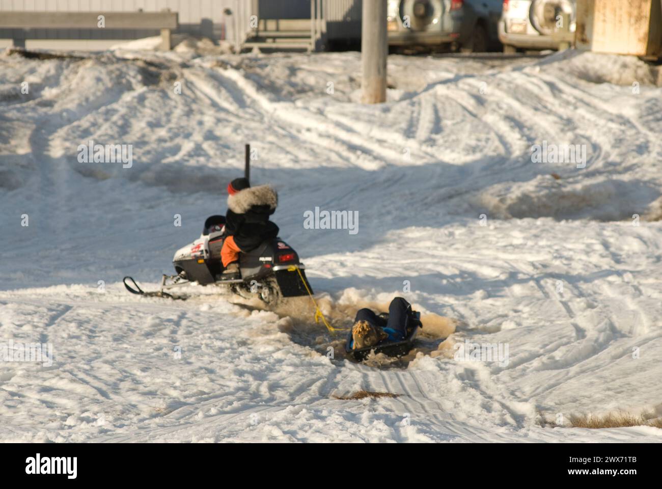 kids playing Inupiat home in the village of Barrow along the Arctic ...