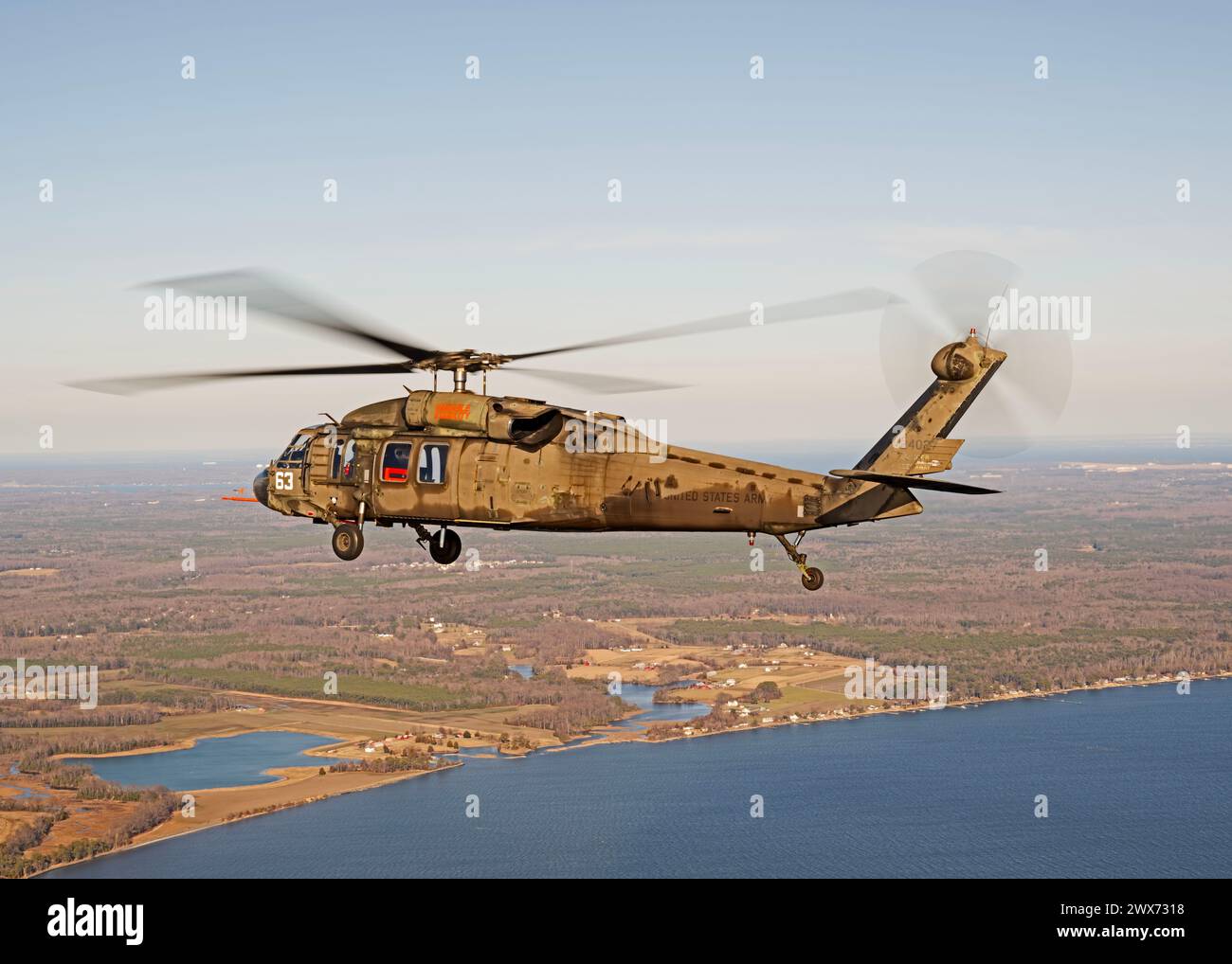 Instructor pilots at the U.S. Naval Test Pilot School (USNTPS) fly a UH ...