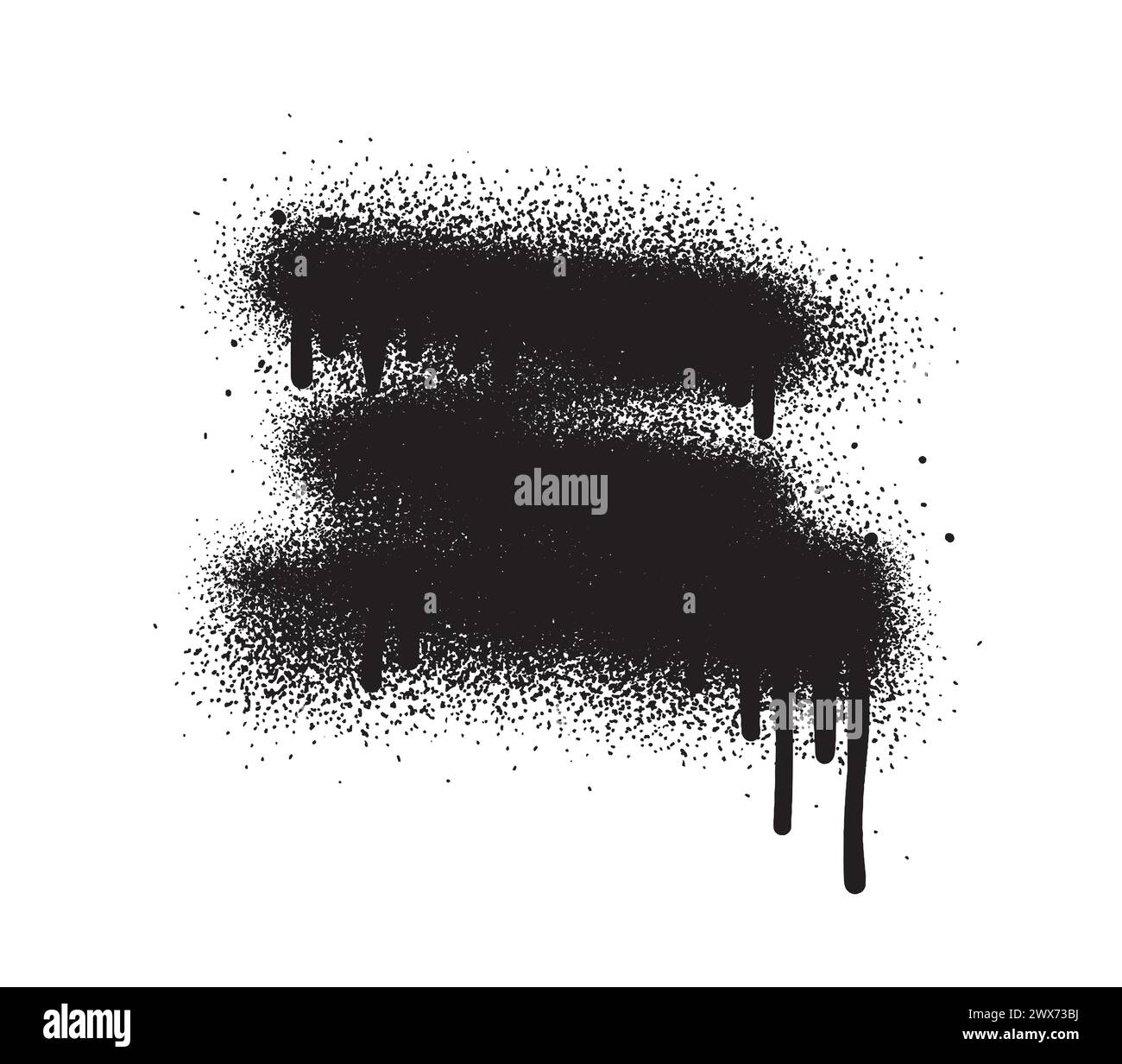 Spray Paint Abstract Vector Elements isolated on White Background ...