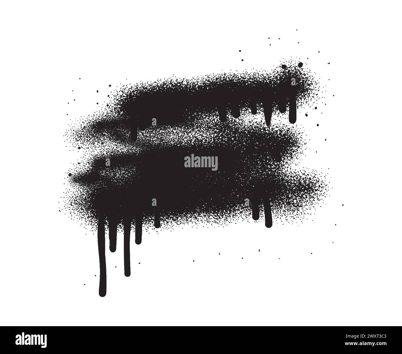 Spray Paint Abstract Vector Elements isolated on White Background ...