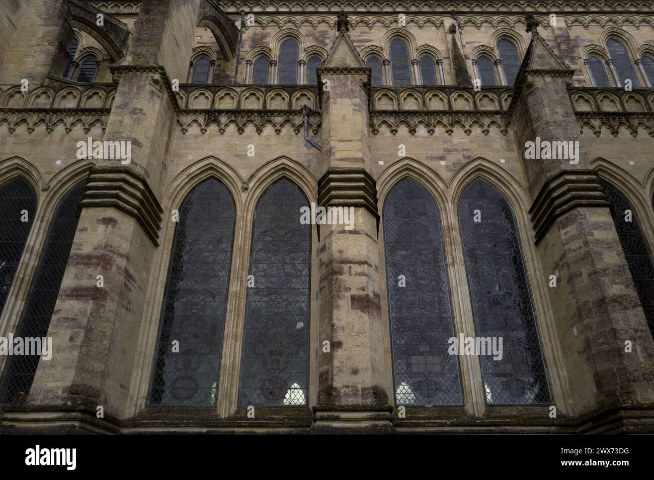 Colour Salisbury Cathedral , Medieval gothic architecture, West Door ...