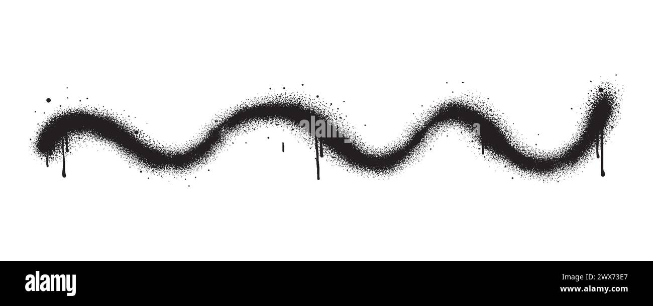 Spray Paint Abstract Vector Elements isolated on White Background ...