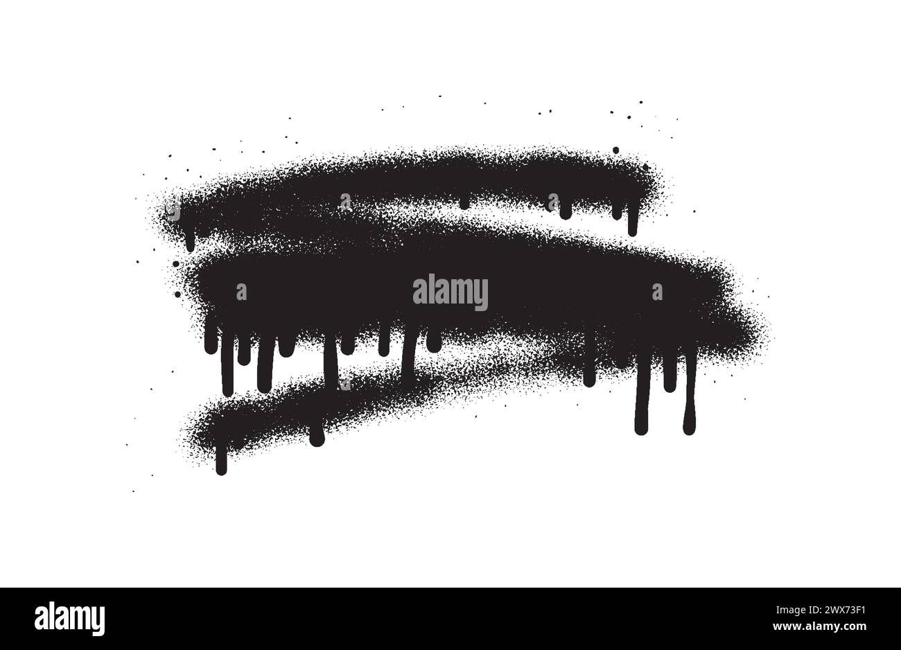 Spray Paint Abstract Vector Elements isolated on White Background ...