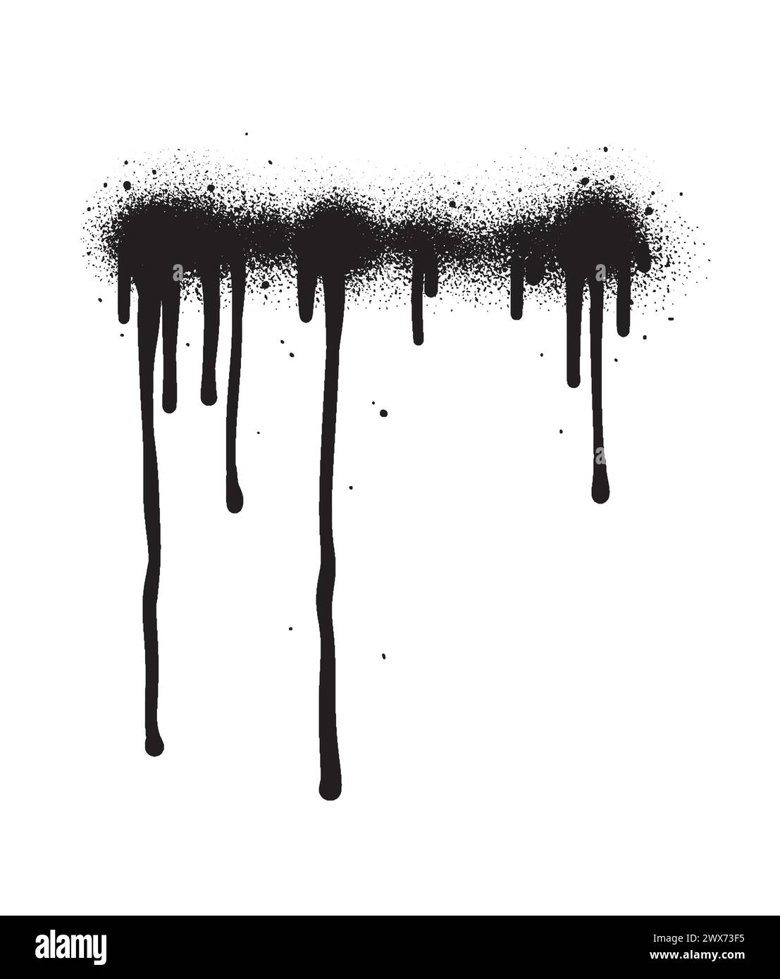 Spray Paint Abstract Vector Elements isolated on White Background ...