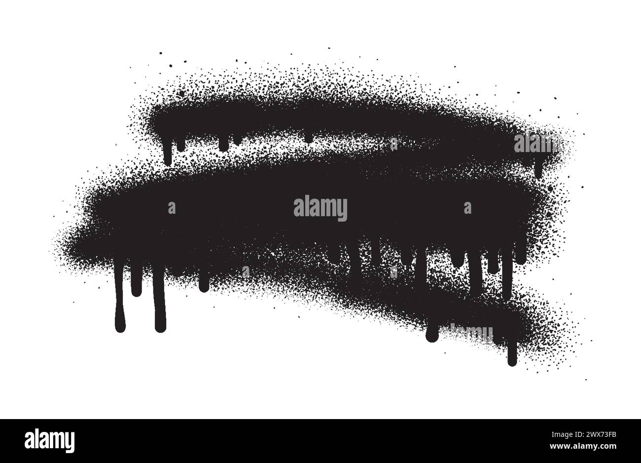 Spray Paint Abstract Vector Elements isolated on White Background ...