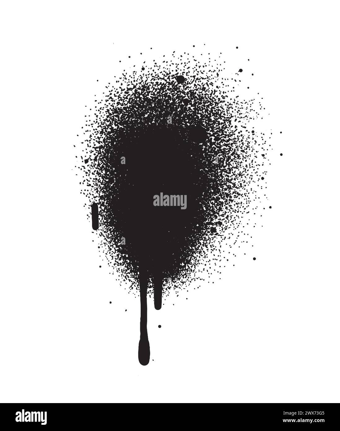 Spray Paint Abstract Vector Elements isolated on White Background ...