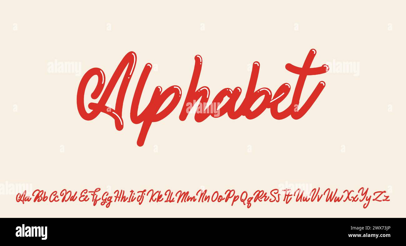 Lettering font isolated on white background. Texture alphabet. Vector ...