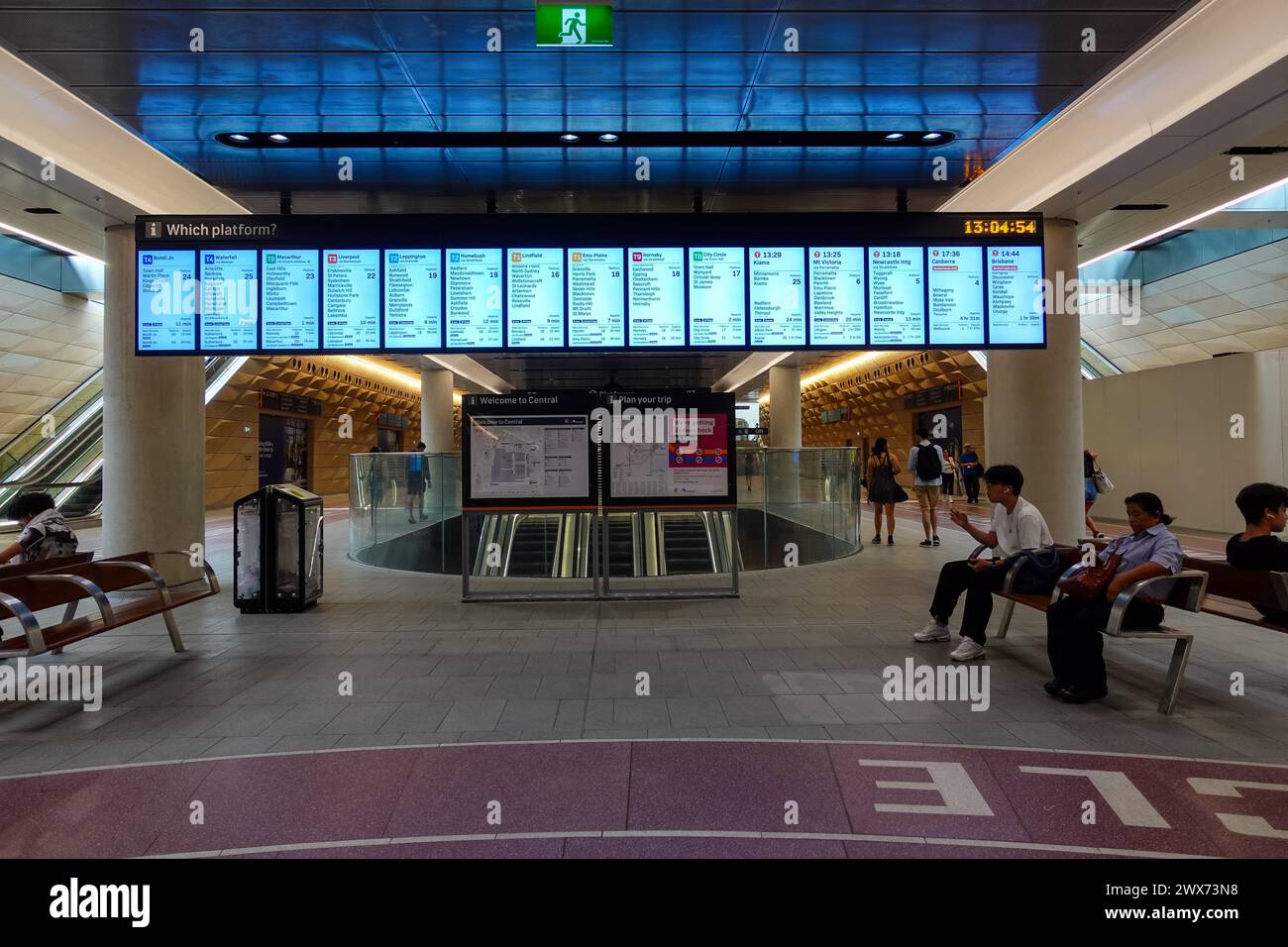 Upcoming train schedule and platform information inside Central train ...