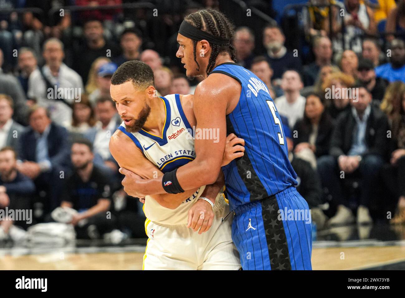 Orlando, Florida, USA, March 27, 2024, Stephen Curry #30 and Paolo ...